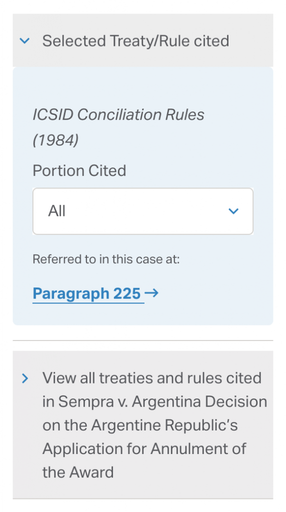 Using the Article Citator in a Document View - Investor-State LawGuide ...
