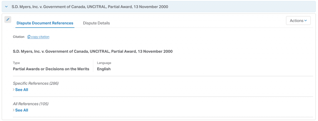Getting started with the Jurisprudence Citator - Investor-State ...